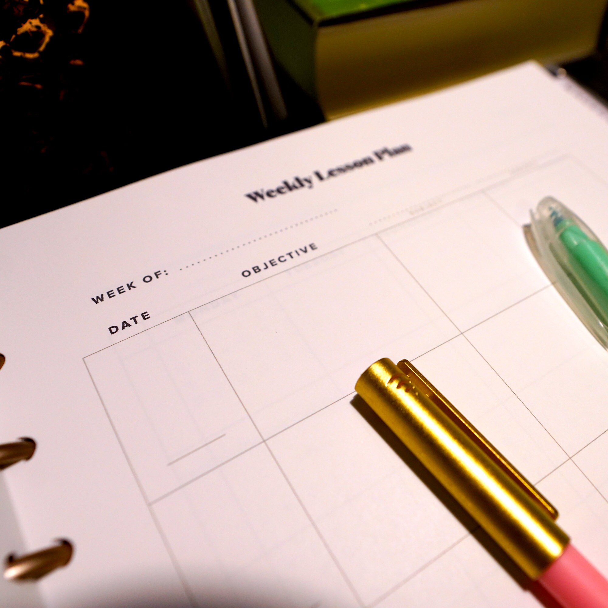 Lesson Planner Pack Teacher Planning Printables Homeschool Planner ...
