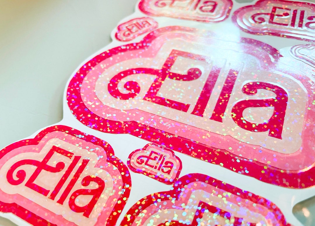 Pink Name Vinyl Decal Pink Retro 90s Aesthetic Birthday Bachelorette ...