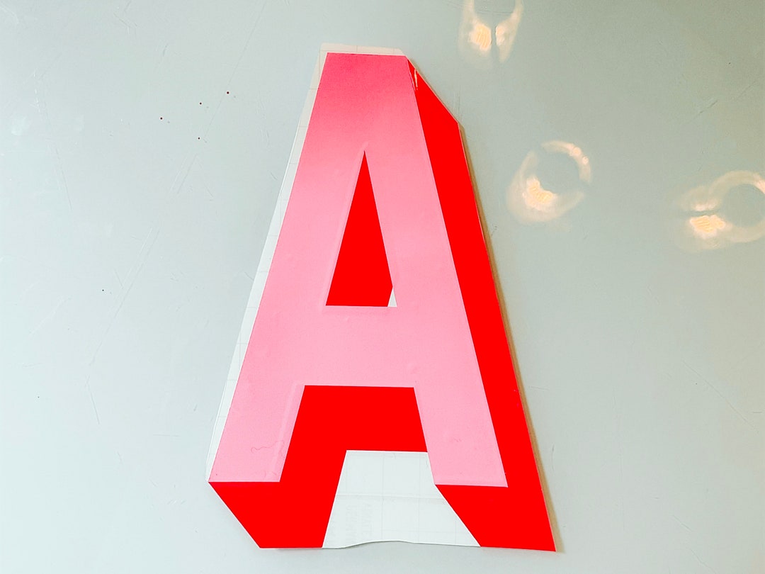 Single Letter A Block Letter Vinyl Decal Birthday Bachelorette Party ...