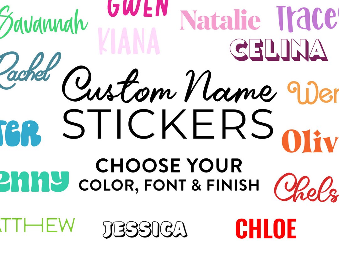 Custom Name Sticker 90s Sticker Personalized Cocktail Bar Beach ...