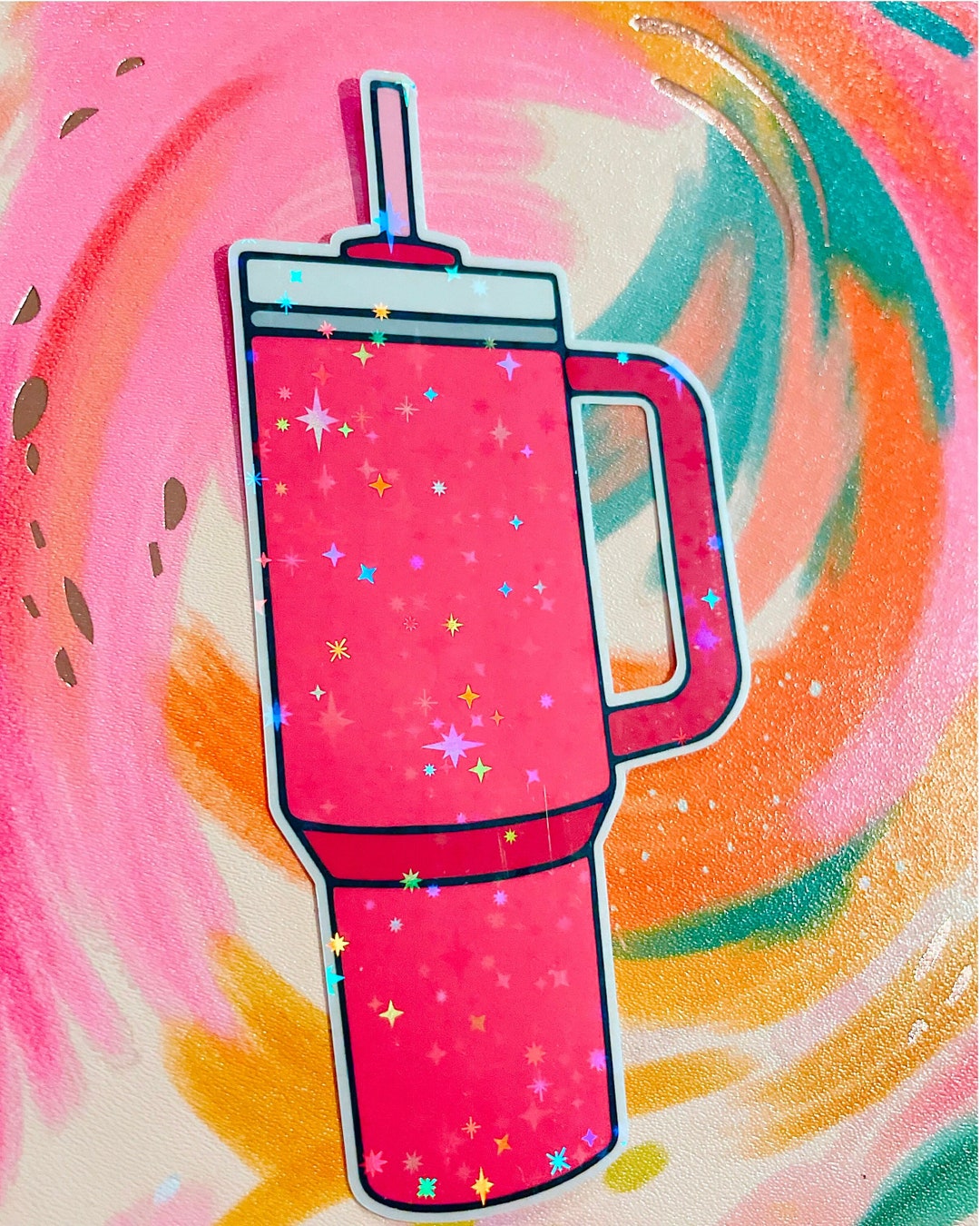 Personalized Stanley Cup Monogram Sticker for Girly Birthday ...