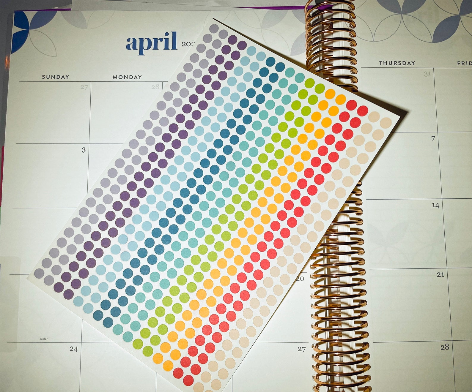 Sheet of Dots Custom Color Palette Erin Condren Color - Etsy