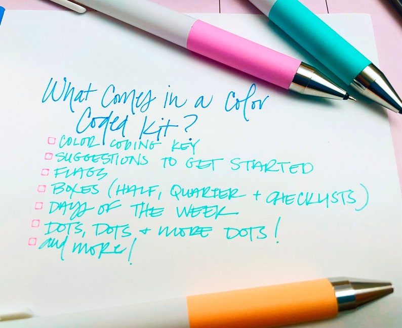 12 Color Coding System for Planner Pastels Bold Rainbow Christmas ...