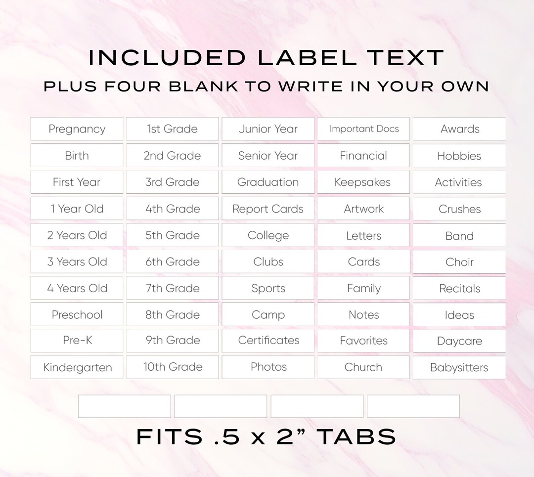 Kids Milestone Box Label Inserts Files Download Kids Box Printable ...