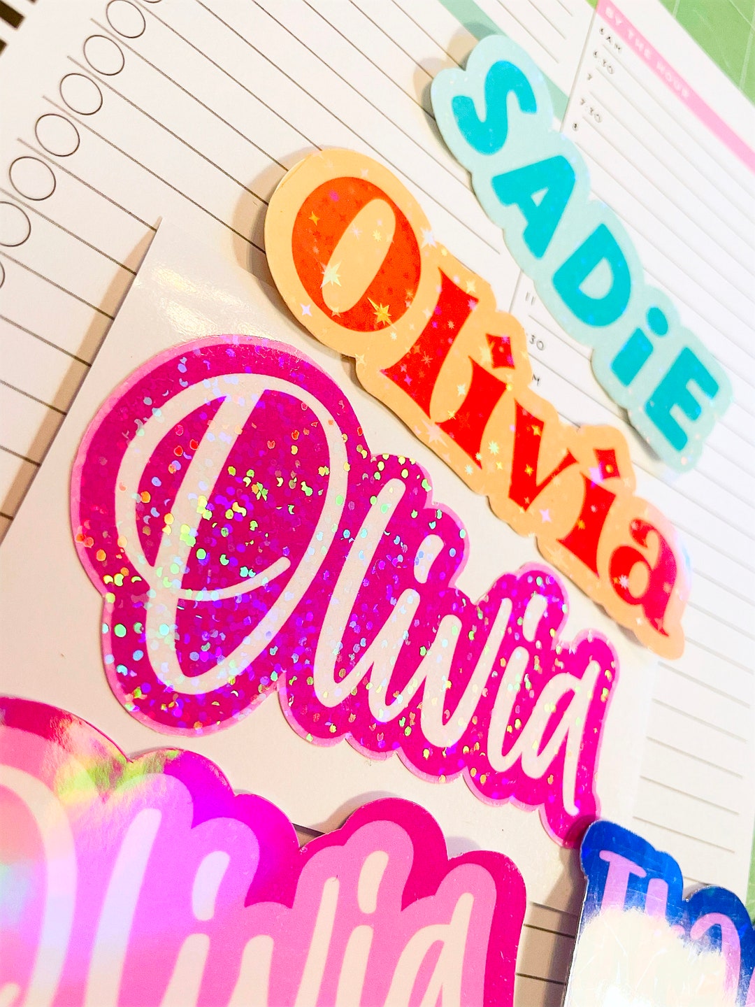 Custom Name Sticker College Gift Bachelorette Decal Party Favors Girls ...