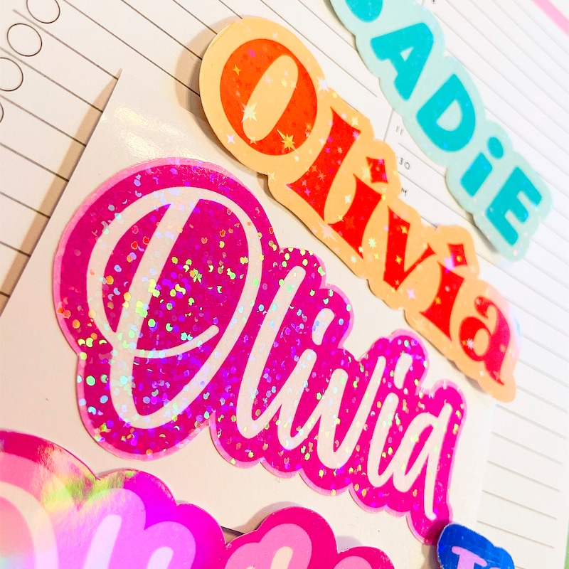 Name Stickers - Etsy