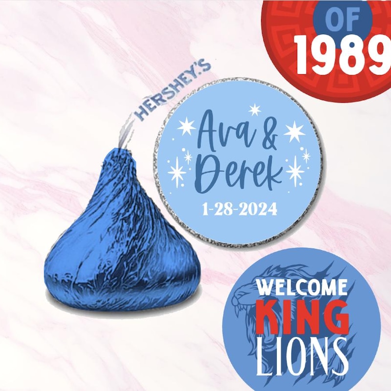 Hershey Kiss Stickers Wedding - Etsy