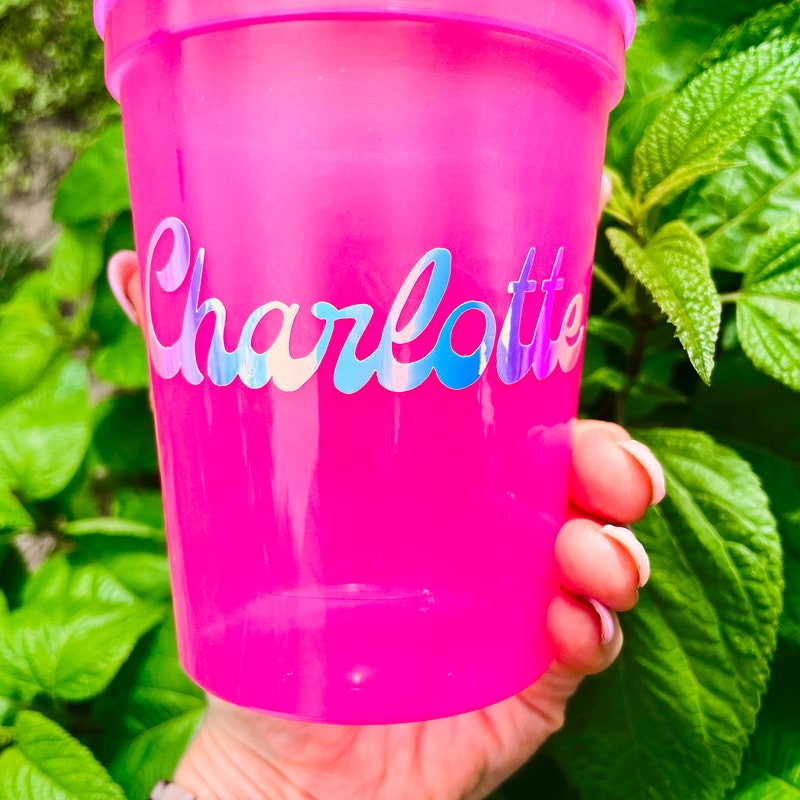 Personalized Plastic Cups - Etsy