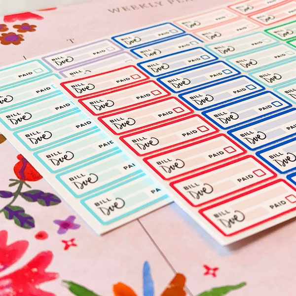Bill Pay Stickers - Etsy