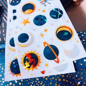 Eclipse Sticker Sheet for Kids and Weekly Planner Path of Totality Full ...