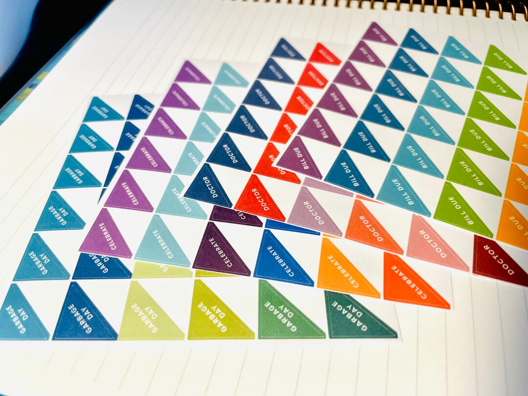 Custom Corner Sticker for Planner Reminders Labels Teacher Student ...