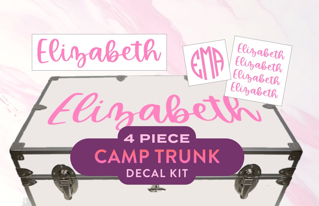 Camp Trunk Decal DIY KIT Personalized Vinyl Sticker for Sleepaway ...