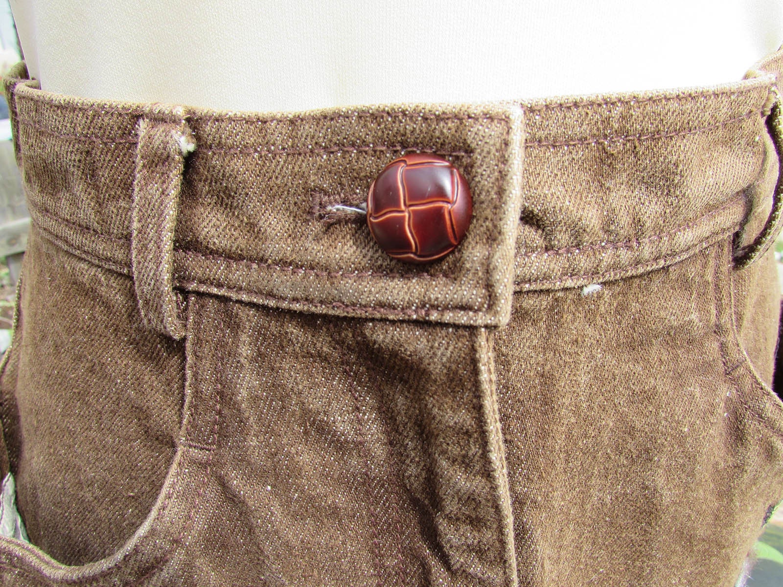 Vintage Norbert Nel Brown Denim Skirt Wild Duck Embroidery - Etsy