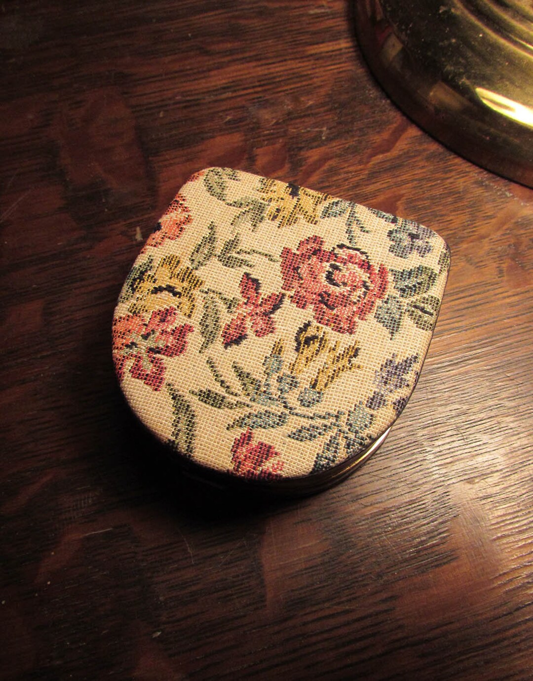 Little Ancient Box Tapestry/ Gold Metal and Black Leather - Etsy