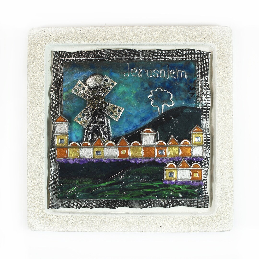 Jerusalén-Yemin Moshe's vecindario Wall hanging Picture, Decoración de ...