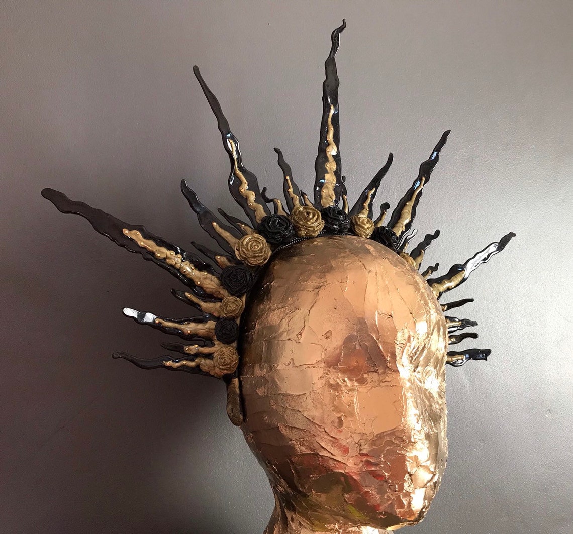 Black Sun Halo Headdress - Etsy