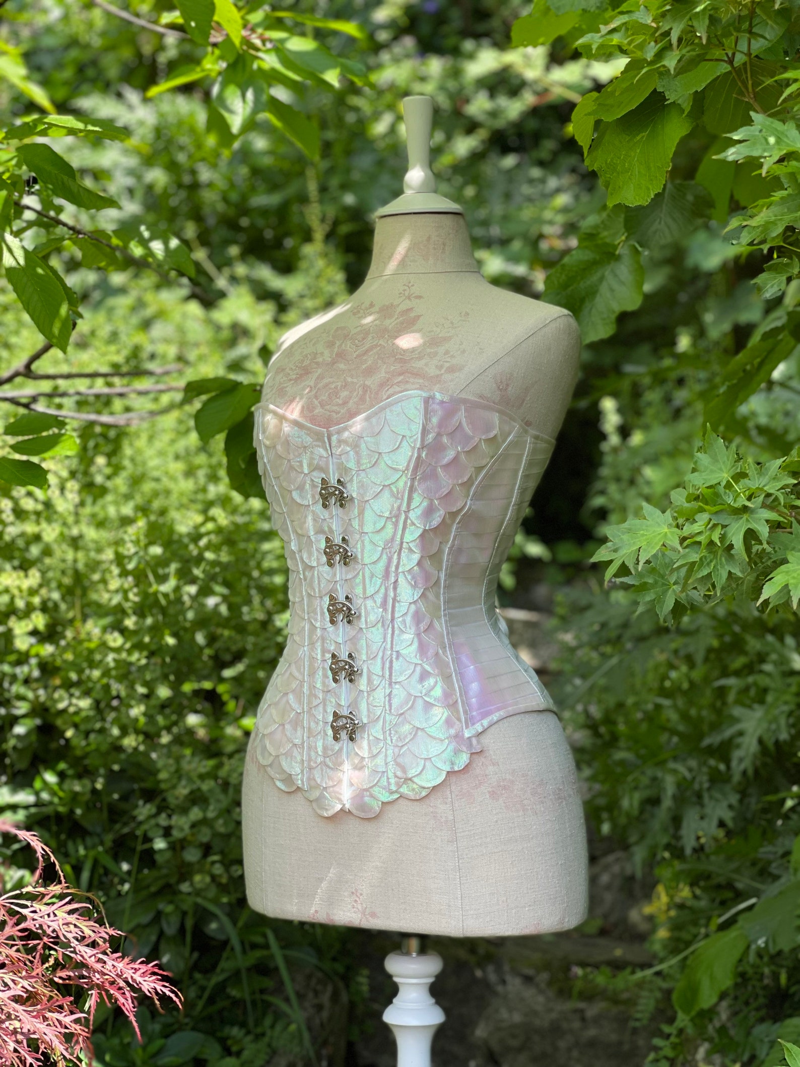 Moonlit Mermaid Corset Bridal Corset Iridescent Mermaid - Etsy