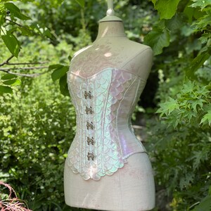 Moonlit Mermaid Corset, Bridal Corset, Iridescent Mermaid Scale Corset ...