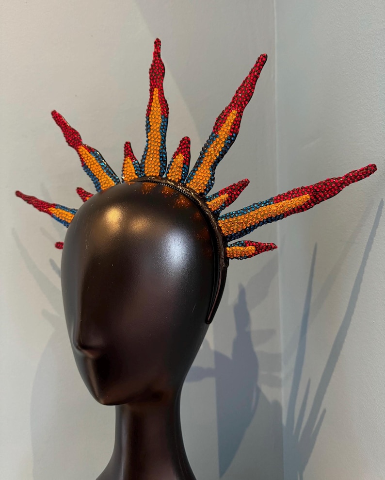 Firebird Sun Halo Headdress: Swarovski Crystal Plastic Sunray Crown - Etsy