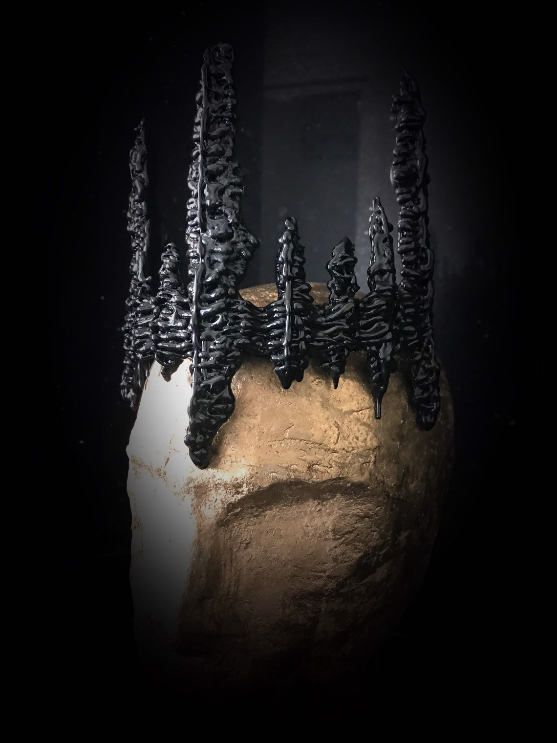 Alien Crown Headdress Exoskeleton Crown Black Crown Cosplay - Etsy