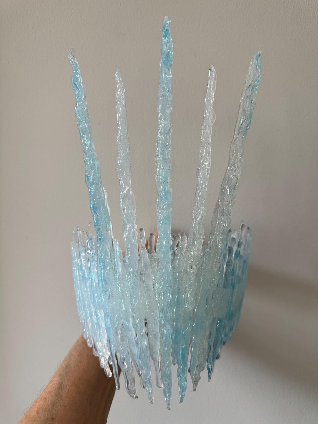 Glacial Blue Ice Queen Crown, Costume Headdress, Cosplay Prop - Etsy