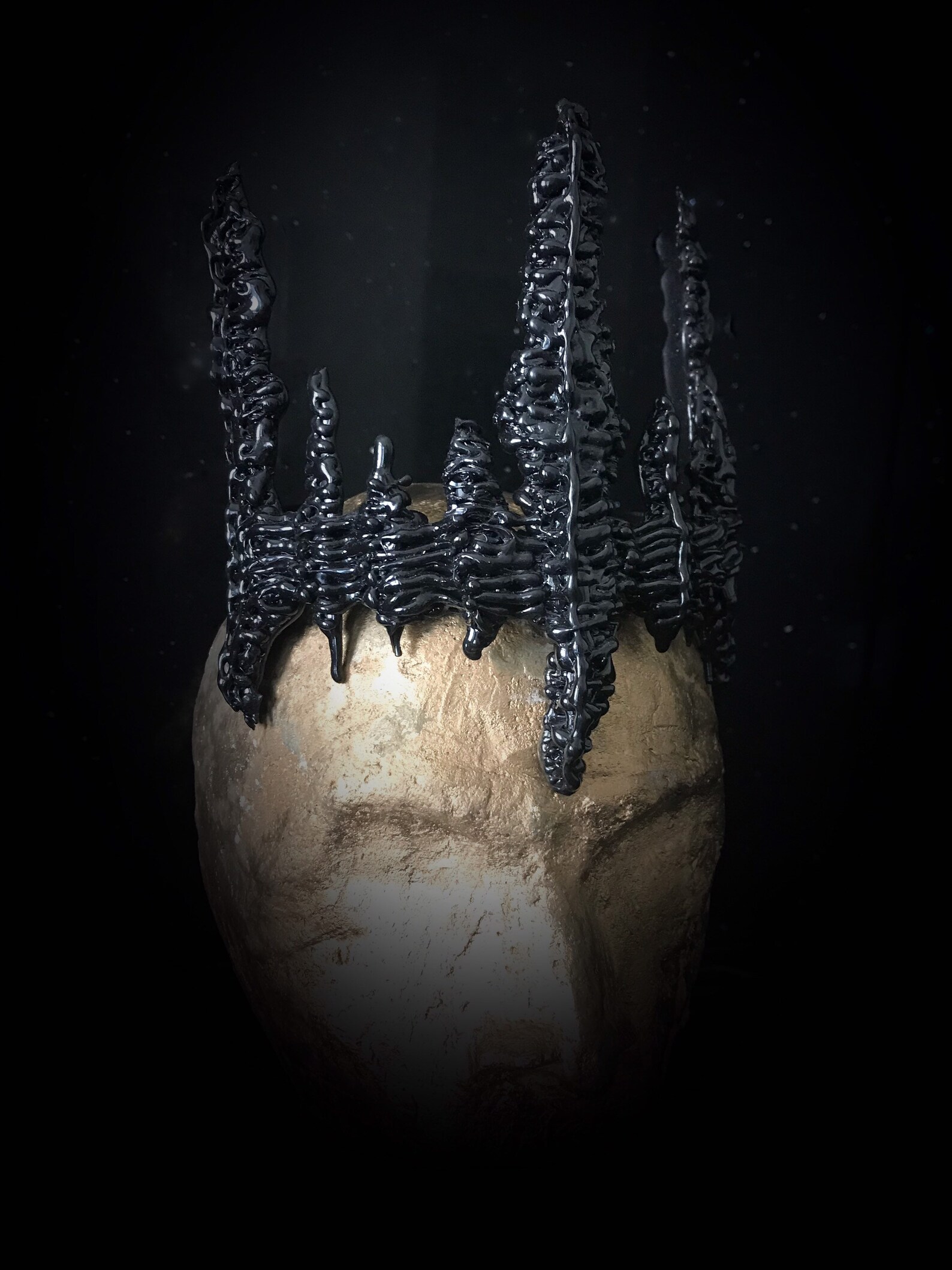 Alien Crown Headdress Exoskeleton Crown Black Crown Cosplay | Etsy