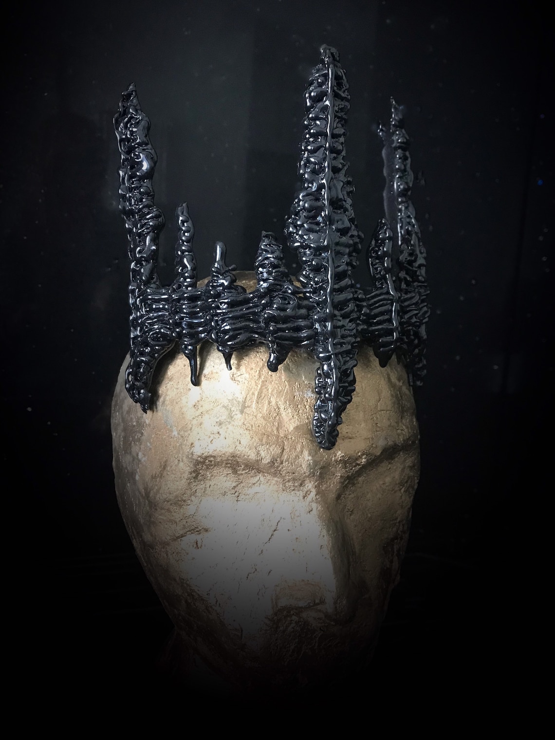 Alien Crown Headdress Exoskeleton Crown Black Crown Cosplay - Etsy