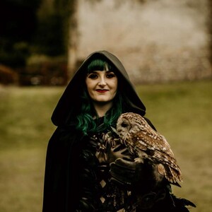 Raven Cape, Full Length Hooded Raven Cape, Feathered Cape, Full Length ...