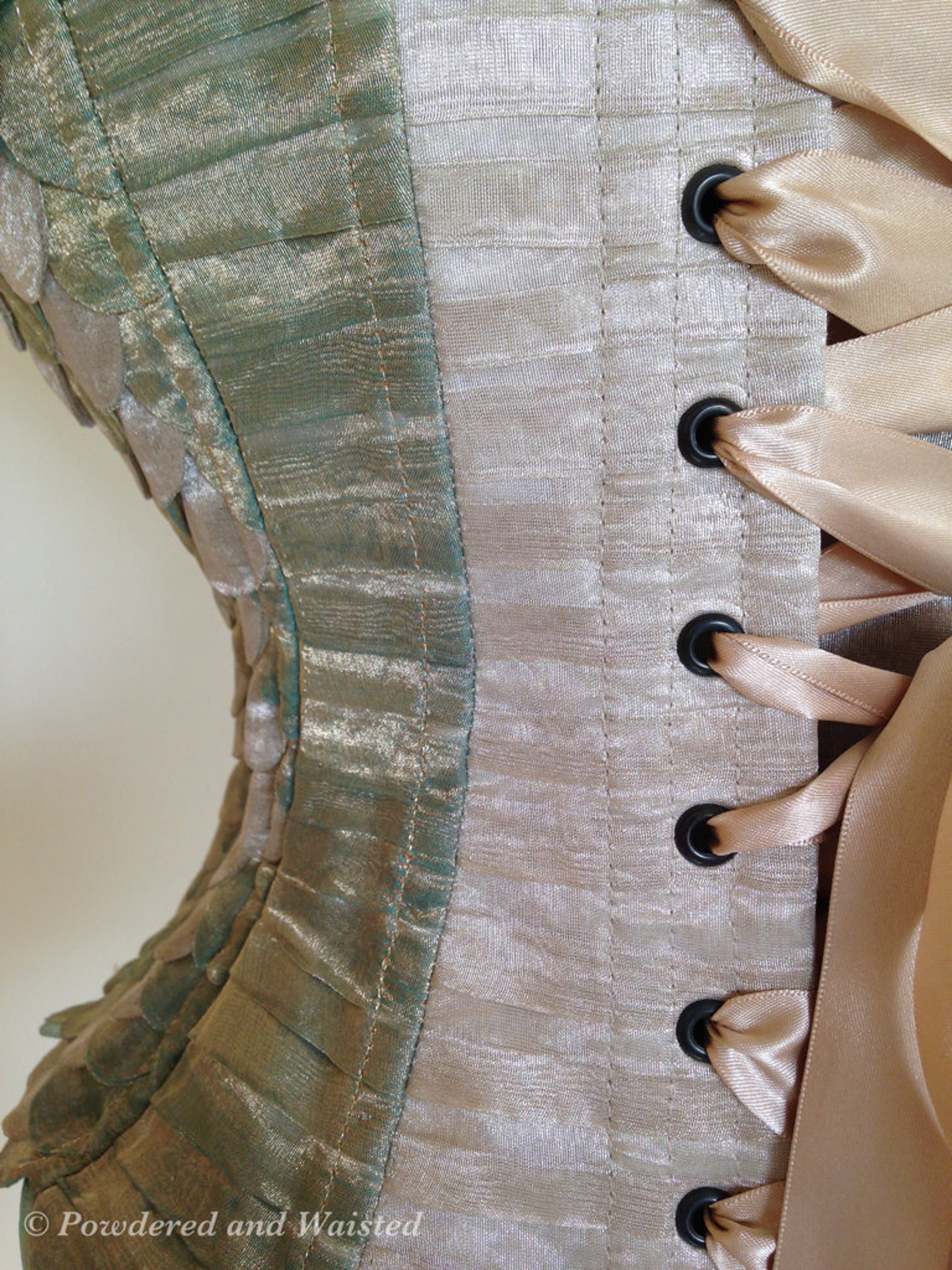 La Sirène the Mermaid Corset, Mermaid Corset, Mermaid Scale Corset ...