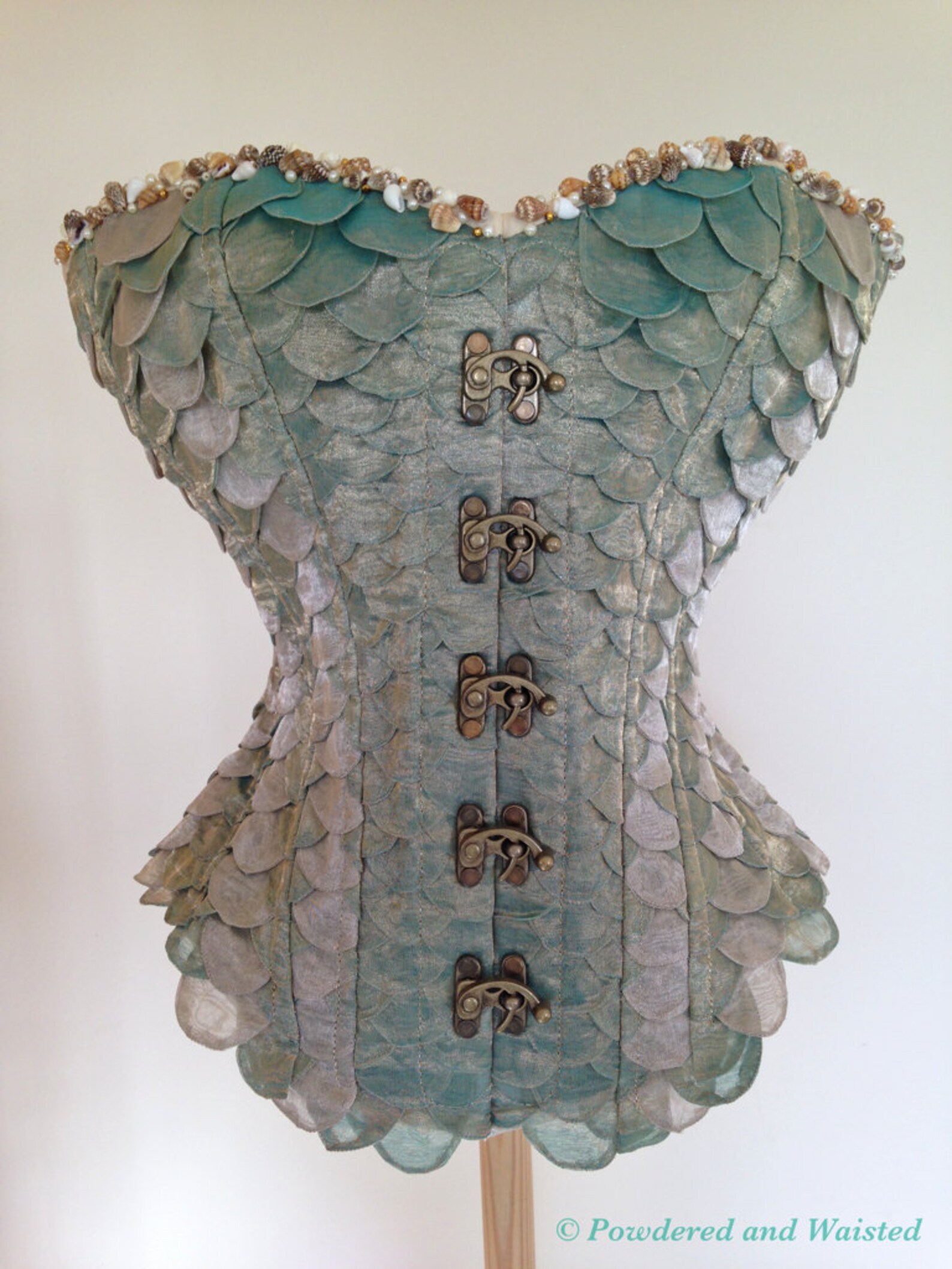 La Sirène the Mermaid Corset, Mermaid Corset, Mermaid Scale Corset ...
