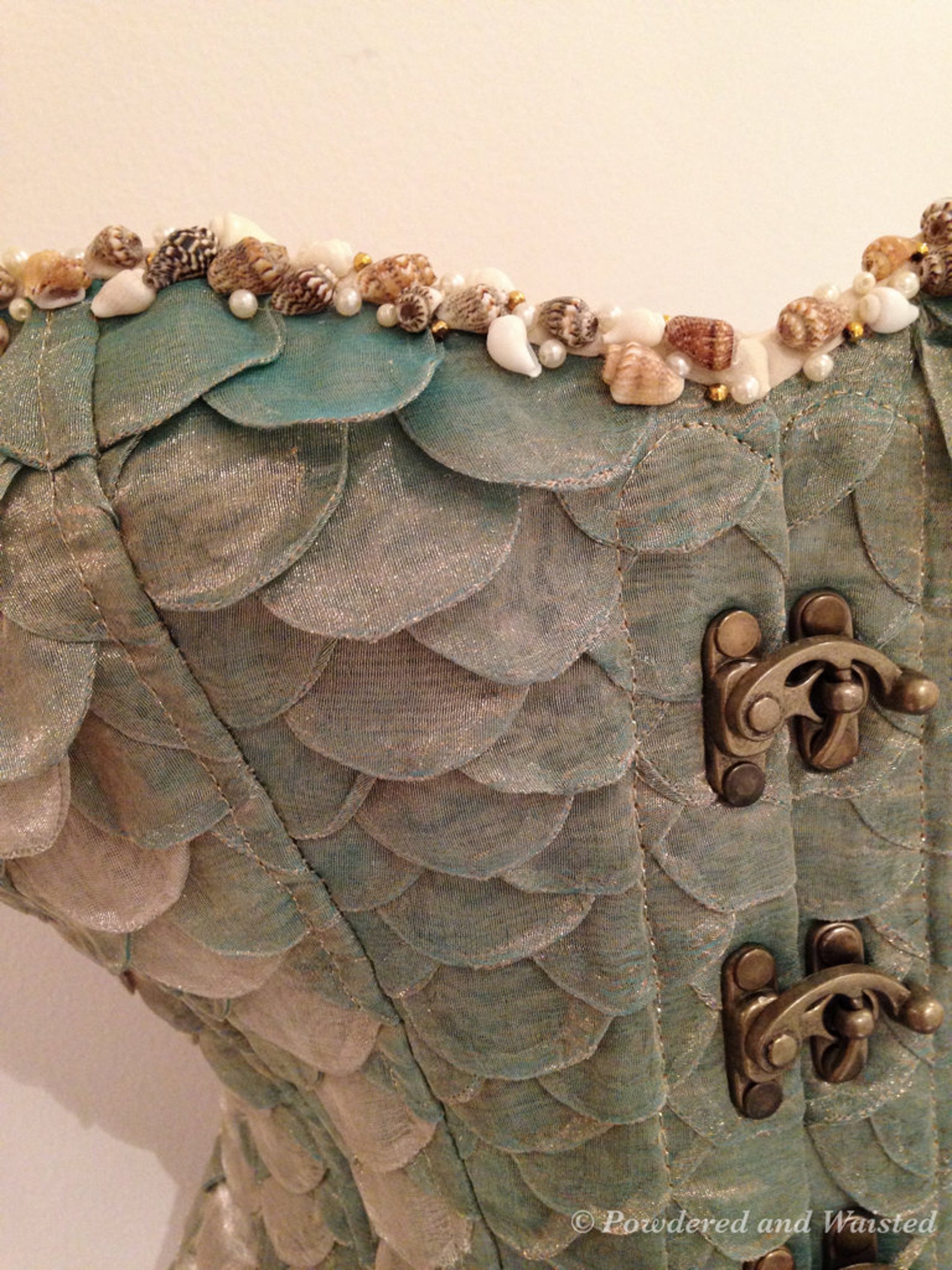 La Sirène the Mermaid Corset, Mermaid Corset, Mermaid Scale Corset ...