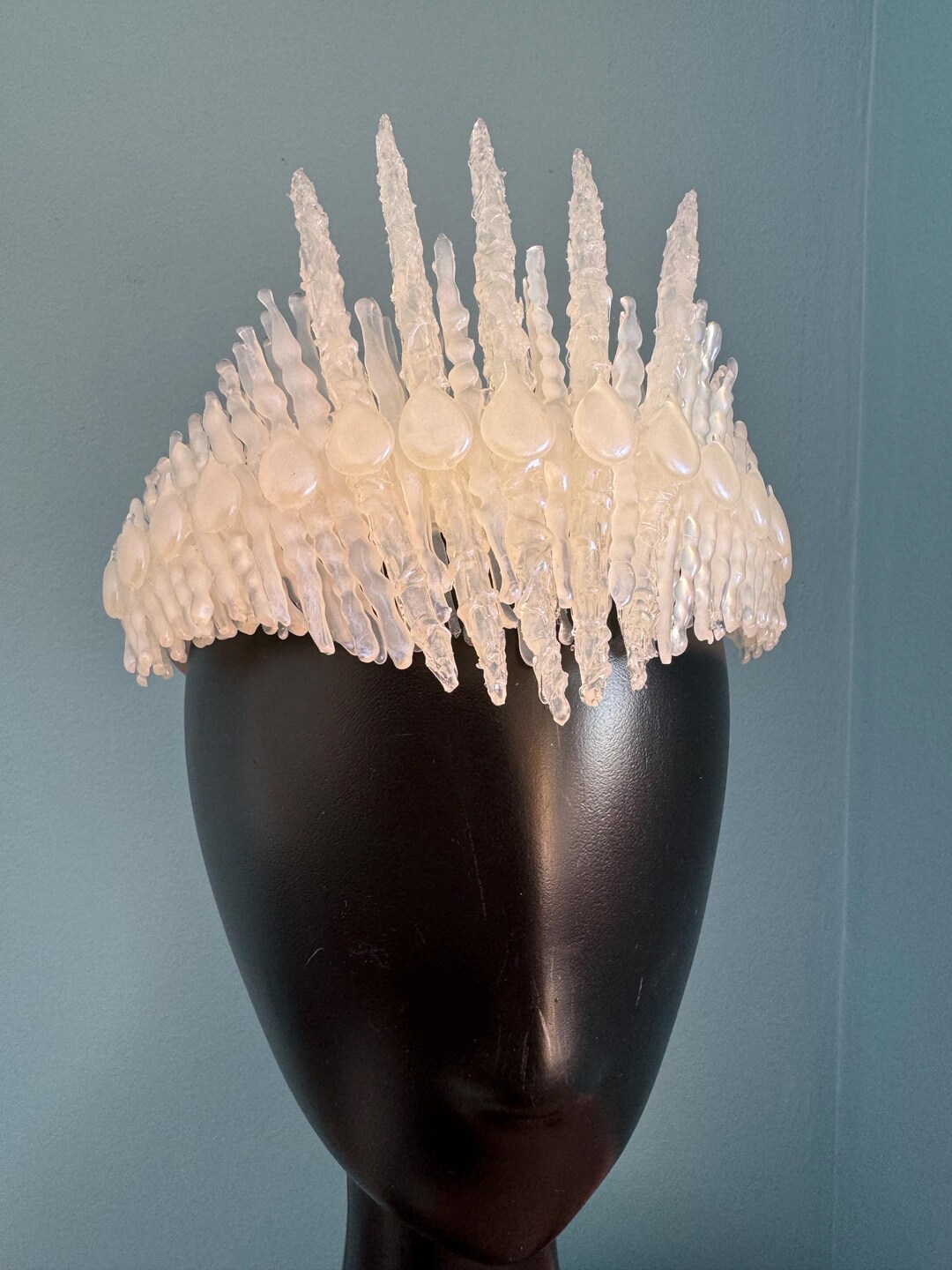 Moonstone Blue Jewelled Ice Queen Crown Headdress, Moonstone Blue ...