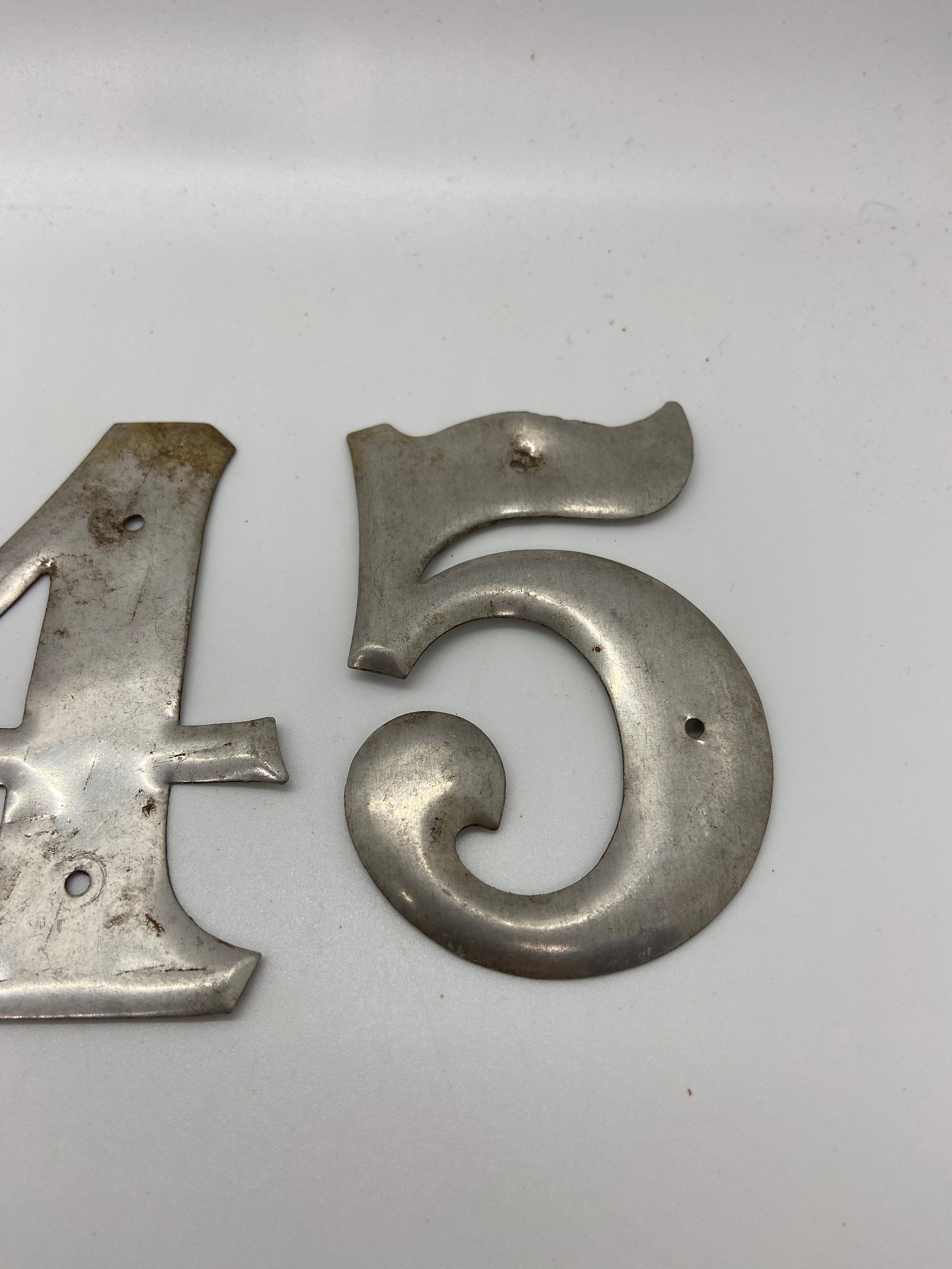 Numbers, Sign Numbers, Vintage Metal Number Set, Patina and All ...