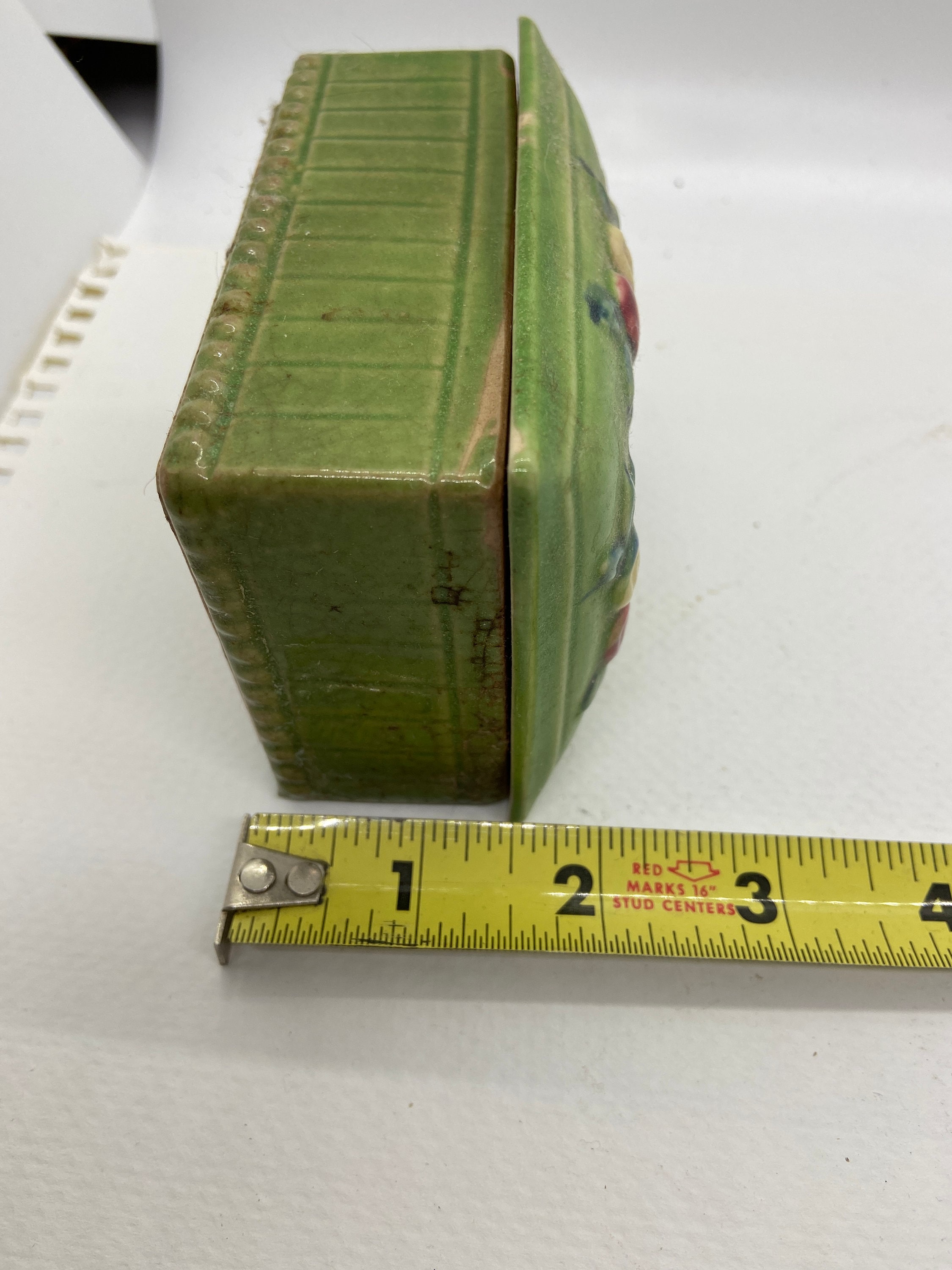 Lidded Box, Ceramic, Cigarette Box, Vintage Green - Etsy