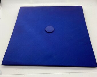 Shiny Light Blue Graduation Cap With Tassel 2024 Date Drop Blank Grad ...