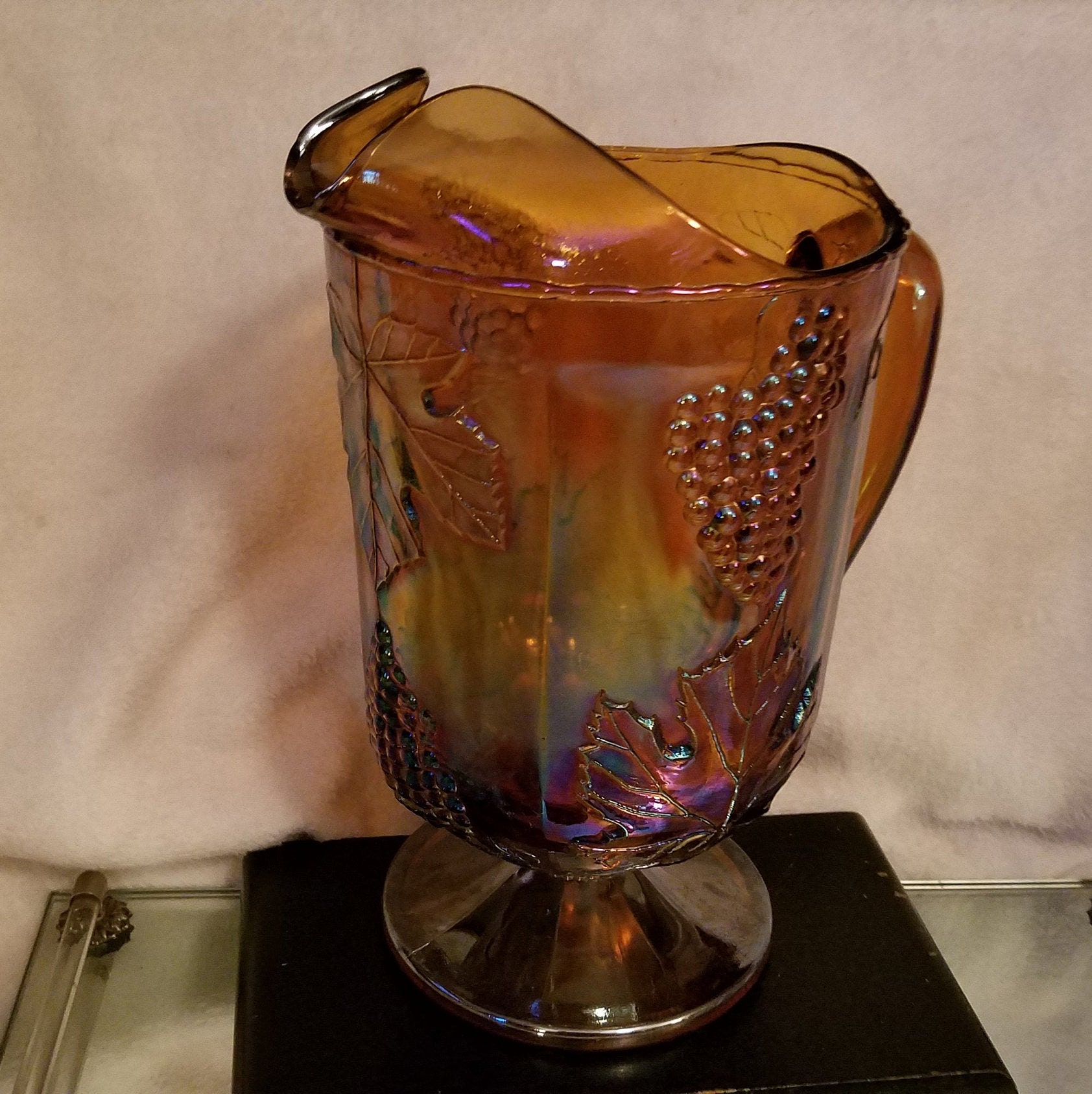 Drink & Barware Kitchen & Dining Depression Era Carnival Glass Marigold ...