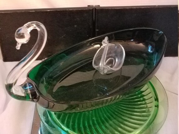 Art & Collectibles Duncan Miller Glass Swan Dish Collectibles ...