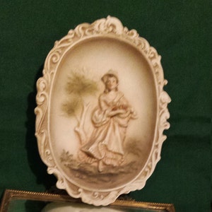 Lefton China KW115 3d Picture, Lefton China Vintage Colonial Lady Wall ...