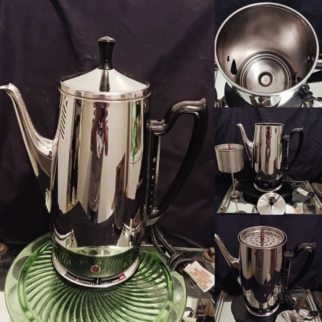 Vintage General Electric Silver Electric Coffee Percolator, 1950's-1960 ...