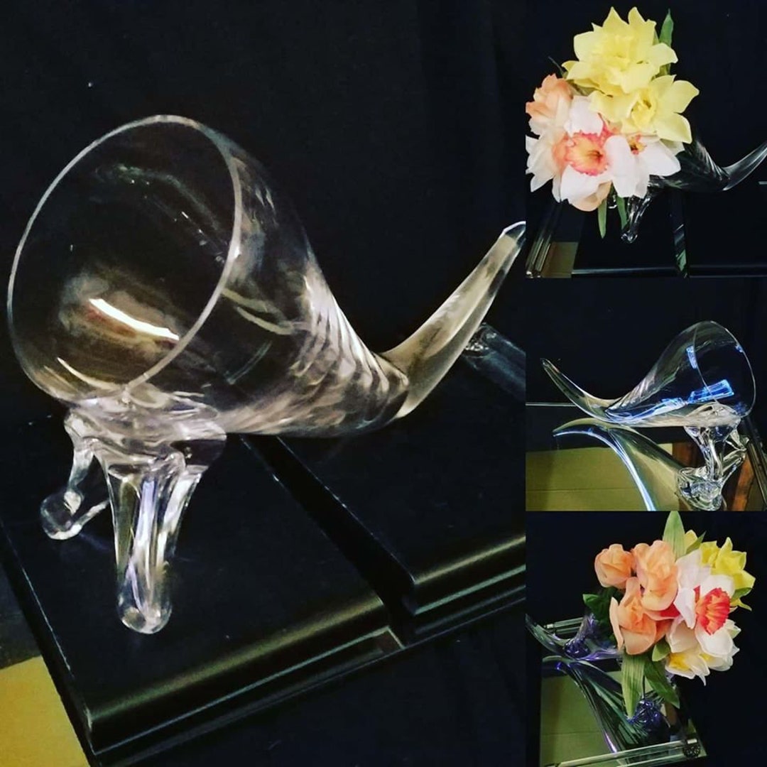 Vintage Duncan & Miller Crystal Cornucopia/Vase No.121 Shape - Etsy France