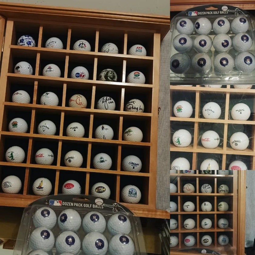 Wooden Golf Ball Shelf, a Place to Hold Each Ball, 30 Balls Read ...