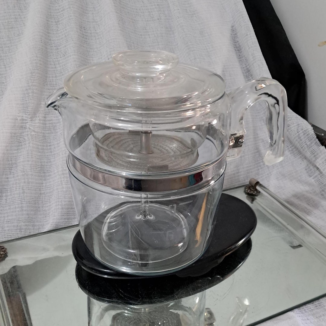 Pyrex Flameware Coffee Percolator 7759, 9 Cup Glass Coffee Pot Coffee ...