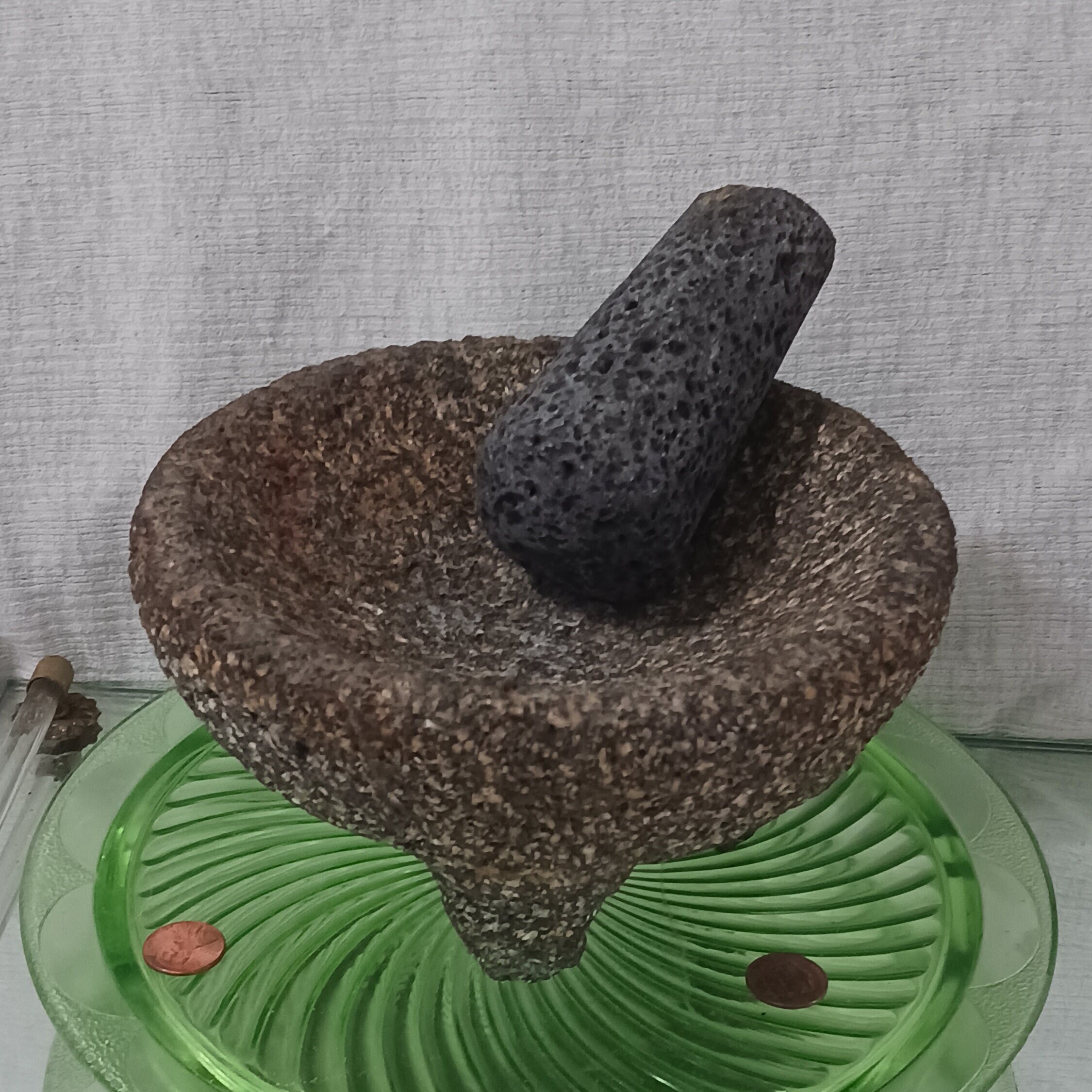 Mortar Pestle, Spanish is a Molcajete, Mexican Mortar Volcanic Stone ...