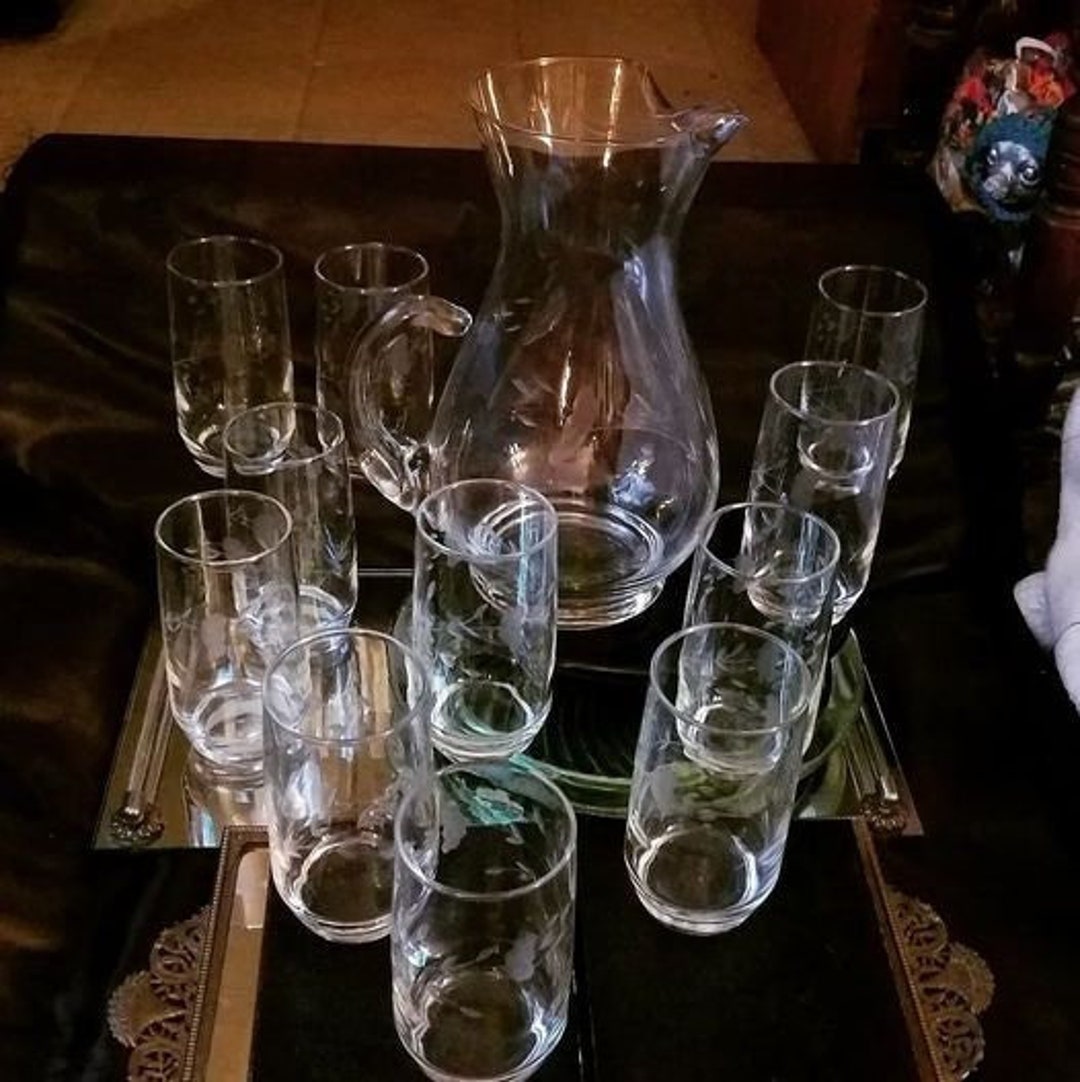 Princess House Pitcher 72 Oz. Heritage Pattern, Plus heritage 11-11oz ...