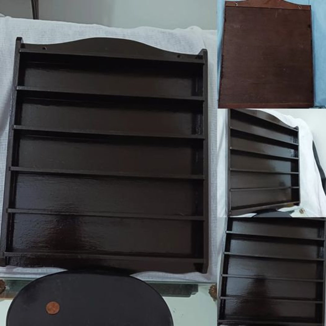 Mid Century Wooden Brown Shelf With 6 Shelves for Many Miniatures ...