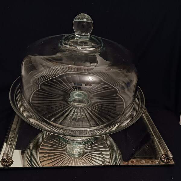 Cake Plate With Dome - Etsy