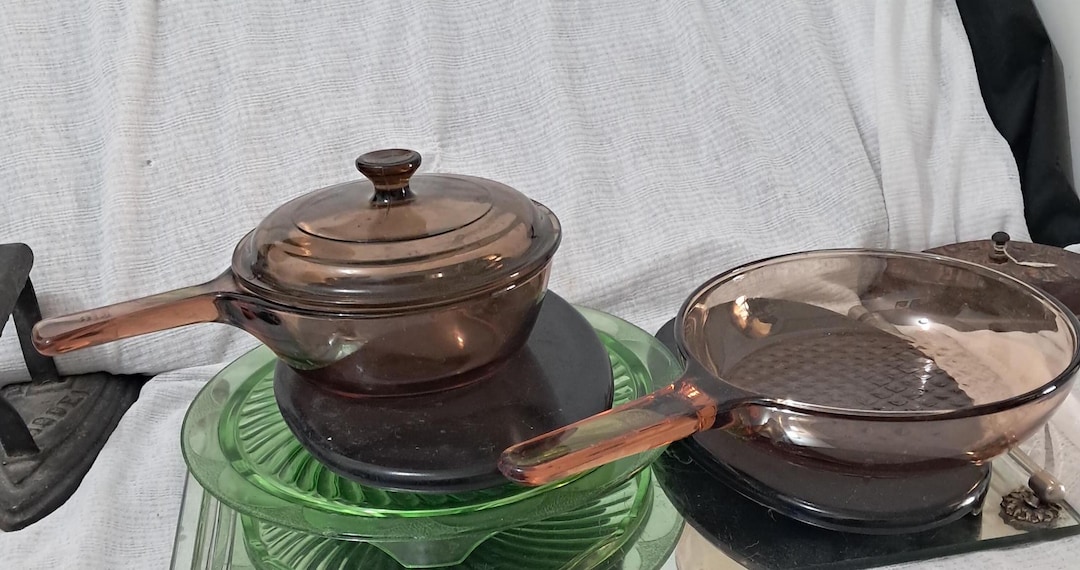 Vision Ware, Corning, Sauce, Saute, Fry Pan Set, Smaller One W/lid ...