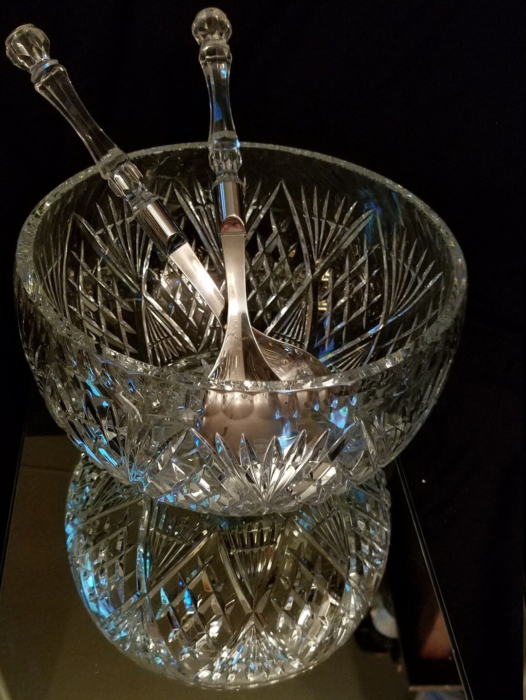 Vintage Brilliant Cut Crystal Clear Bowl american Cut Crystal, With ...