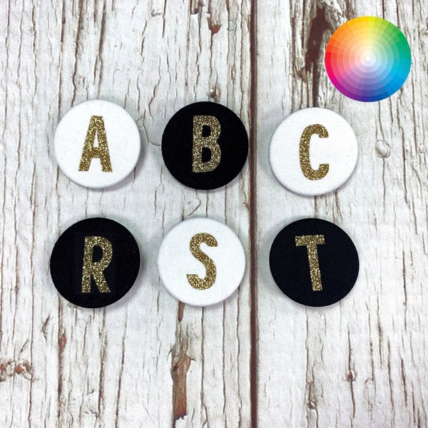 Gold Alphabet Buttons - Etsy