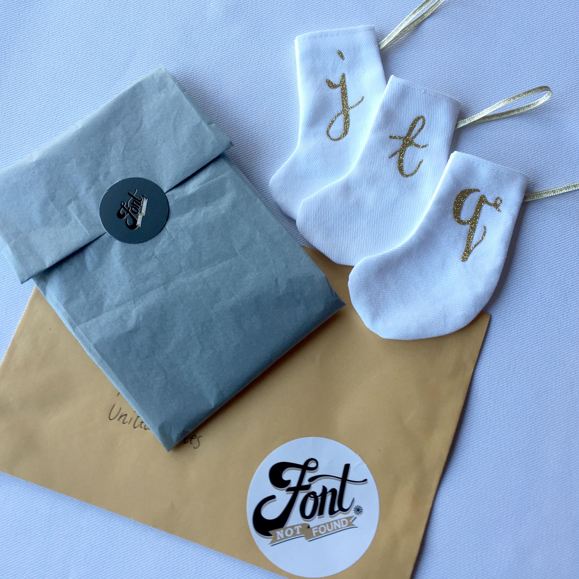 Christmas Mini Stocking Personalised Initial Xmas Gift Tag | Etsy UK